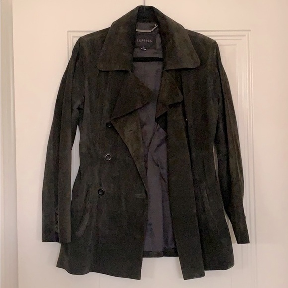 Express | Jackets & Coats | Express Suede Pea Coat | Poshmark